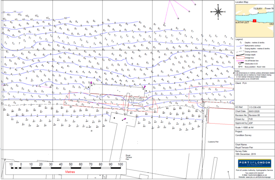 Survey of depths on berth | Port of London Authority