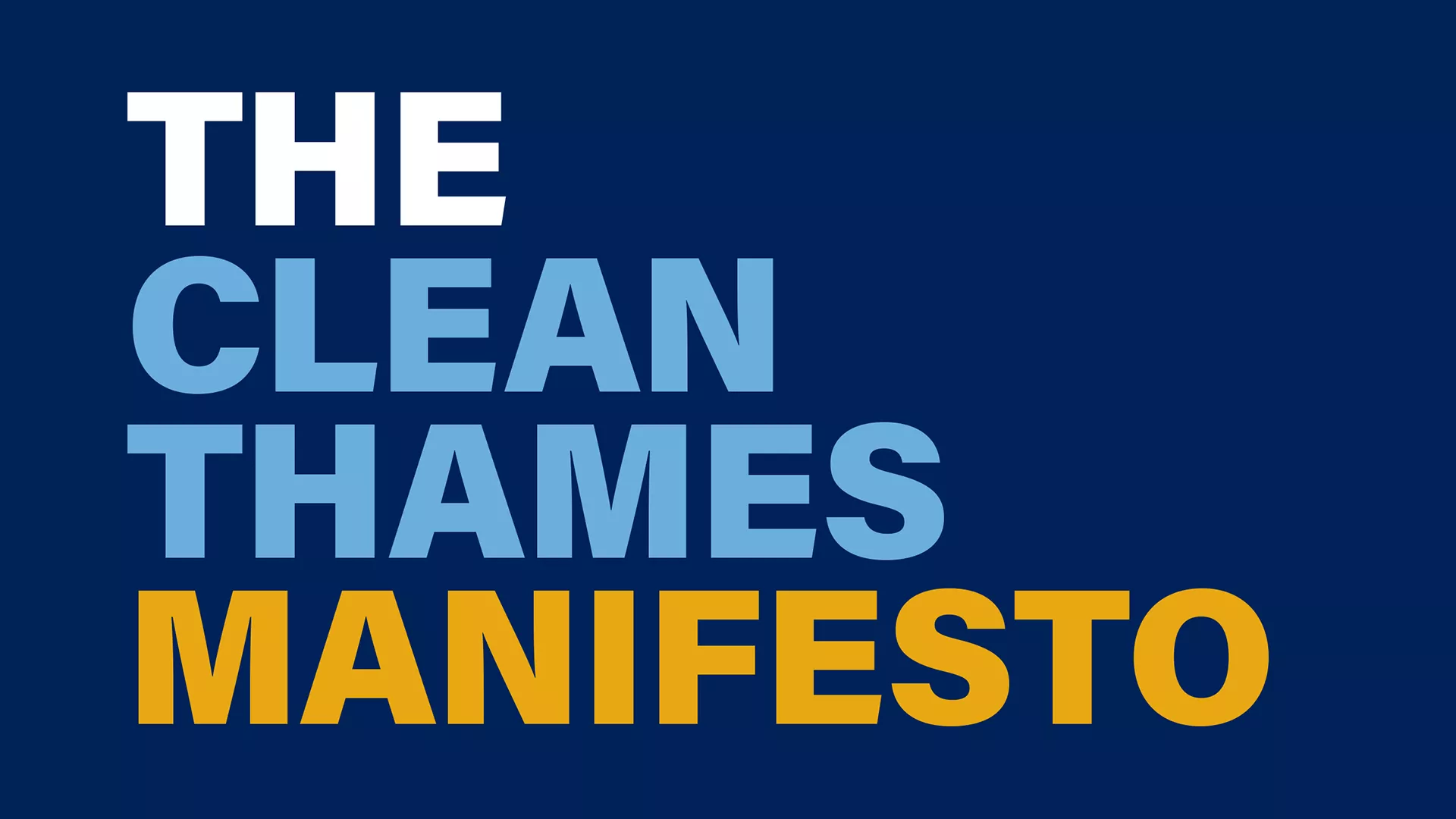 Clean Thames Manifesto | Port of London Authority